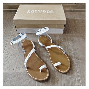 Soludos | Shoes | Soludos Madrid Strappy Leather Sandal In White | Poshmark